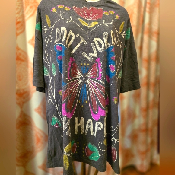 NATURAL LIFE | Tops | Colorful Oversized Tshirt With Butterfly Design ...